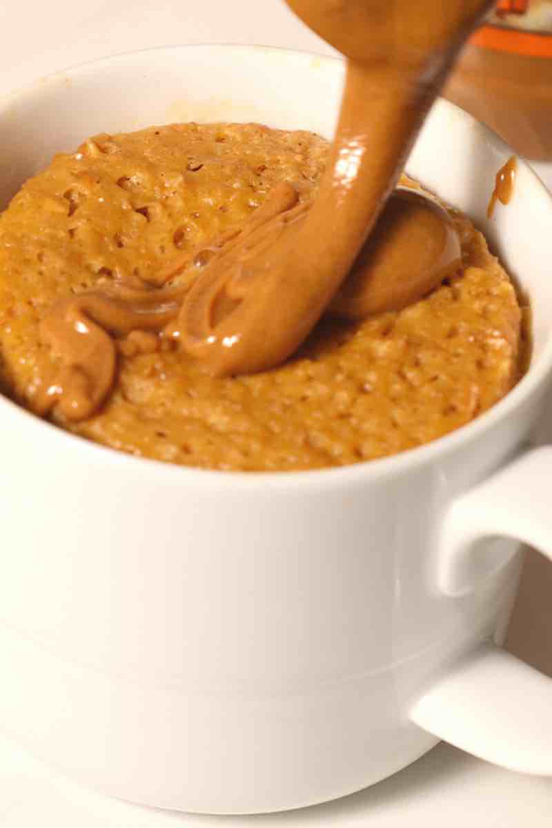 Chocolate Chip Peanut Butter Protein Mug Cake - Pretty Delicious Life