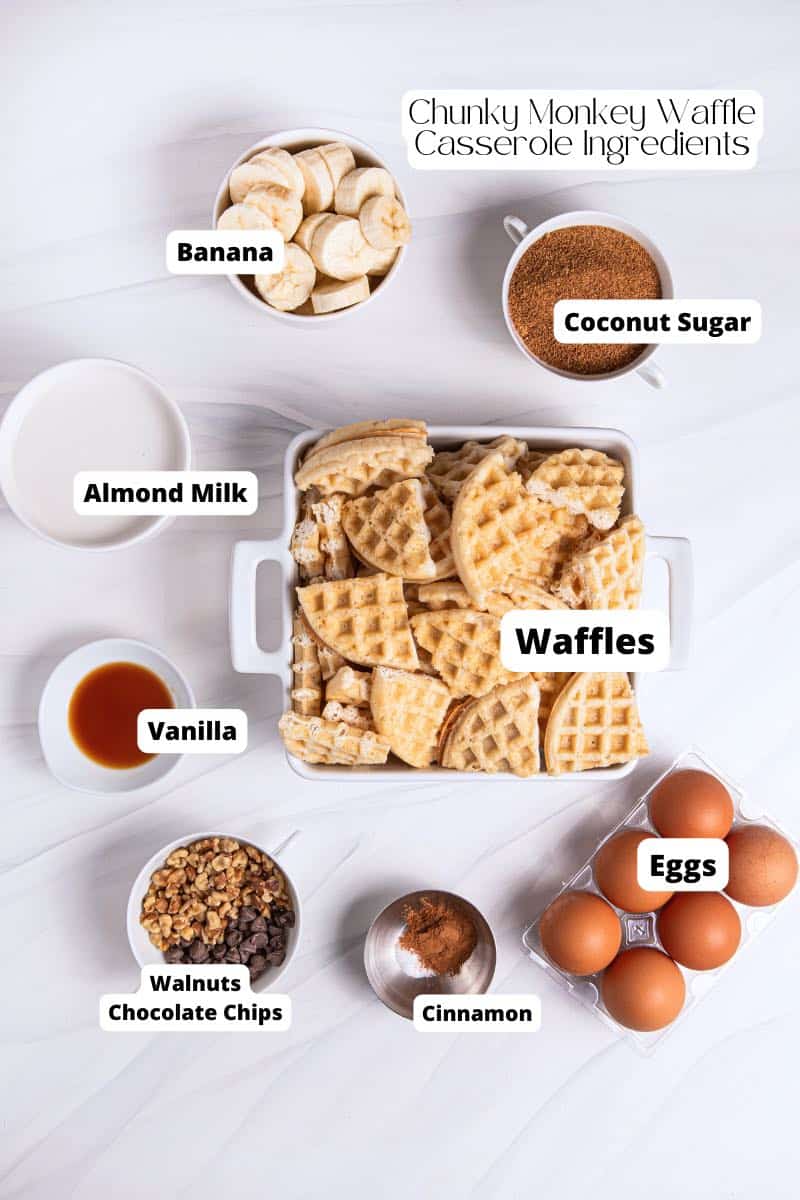 Chunky Monkey Waffle Casserole - Pretty Delicious Life