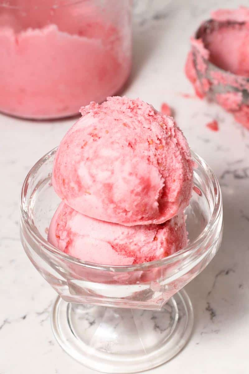 3 Ingredient Ninja Creami Raspberry Sorbet Recipe - Pretty Delicious Life