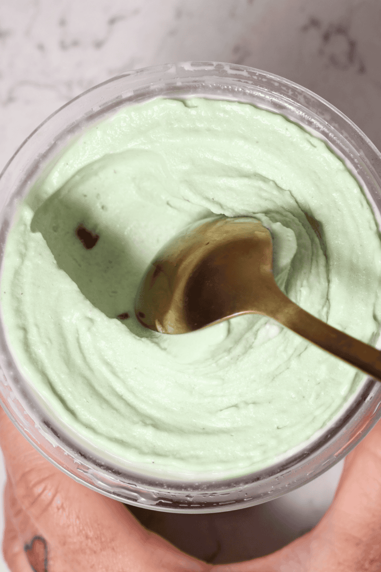 Ninja Creami Mint Chocolate Chip Protein Ice Cream - Pretty Delicious Life