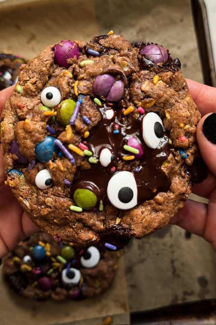 Gooey Monster Eye Cookies (Flourless, High Protein) - Pretty Delicious Life