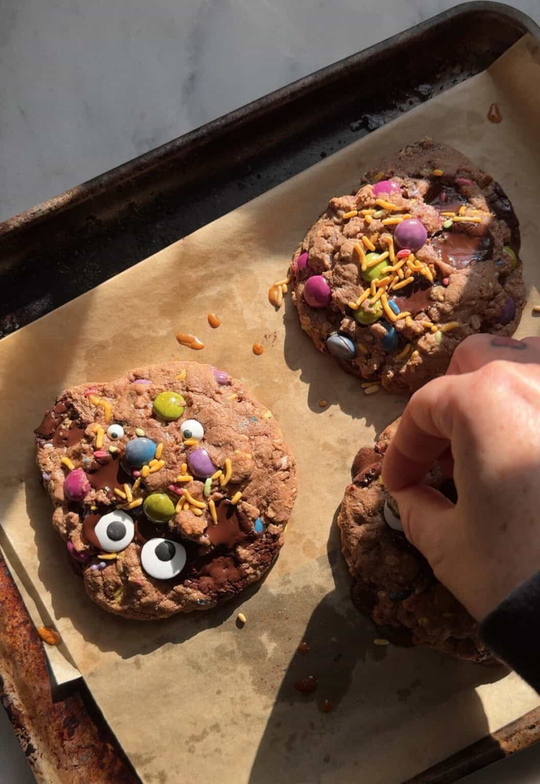 Gooey Monster Eye Cookies (Flourless, High Protein) - Pretty Delicious Life
