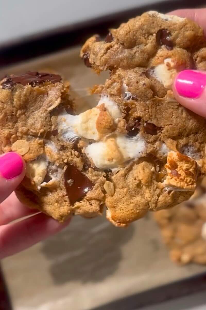 Irresistible Gluten Free S'Mores Protein Cookies - Pretty Delicious Life